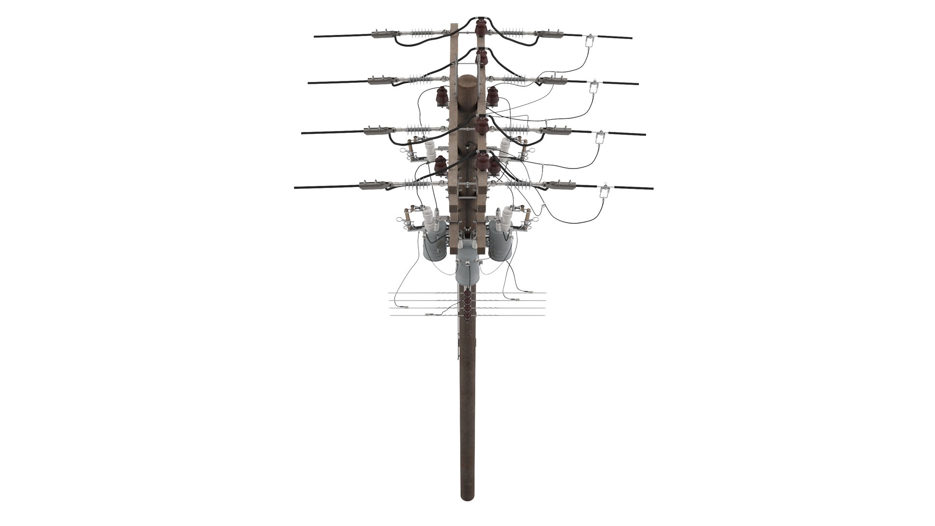 3D Utility Pole model - TurboSquid 2178988