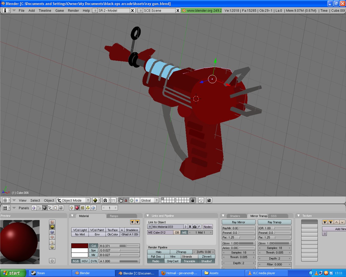 Free Gun Black Ops 3d Model