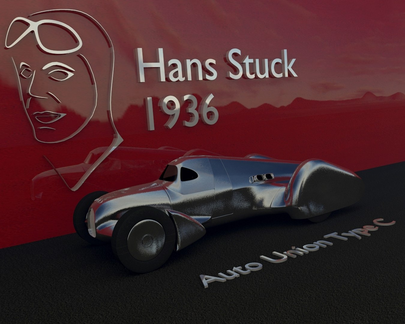 3d 1936 Auto Union Model