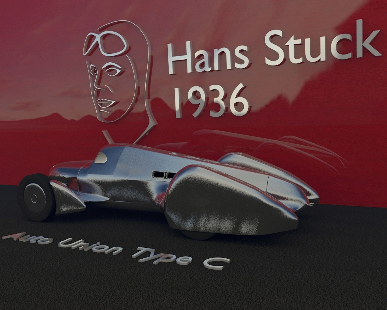 3d 1936 Auto Union Model
