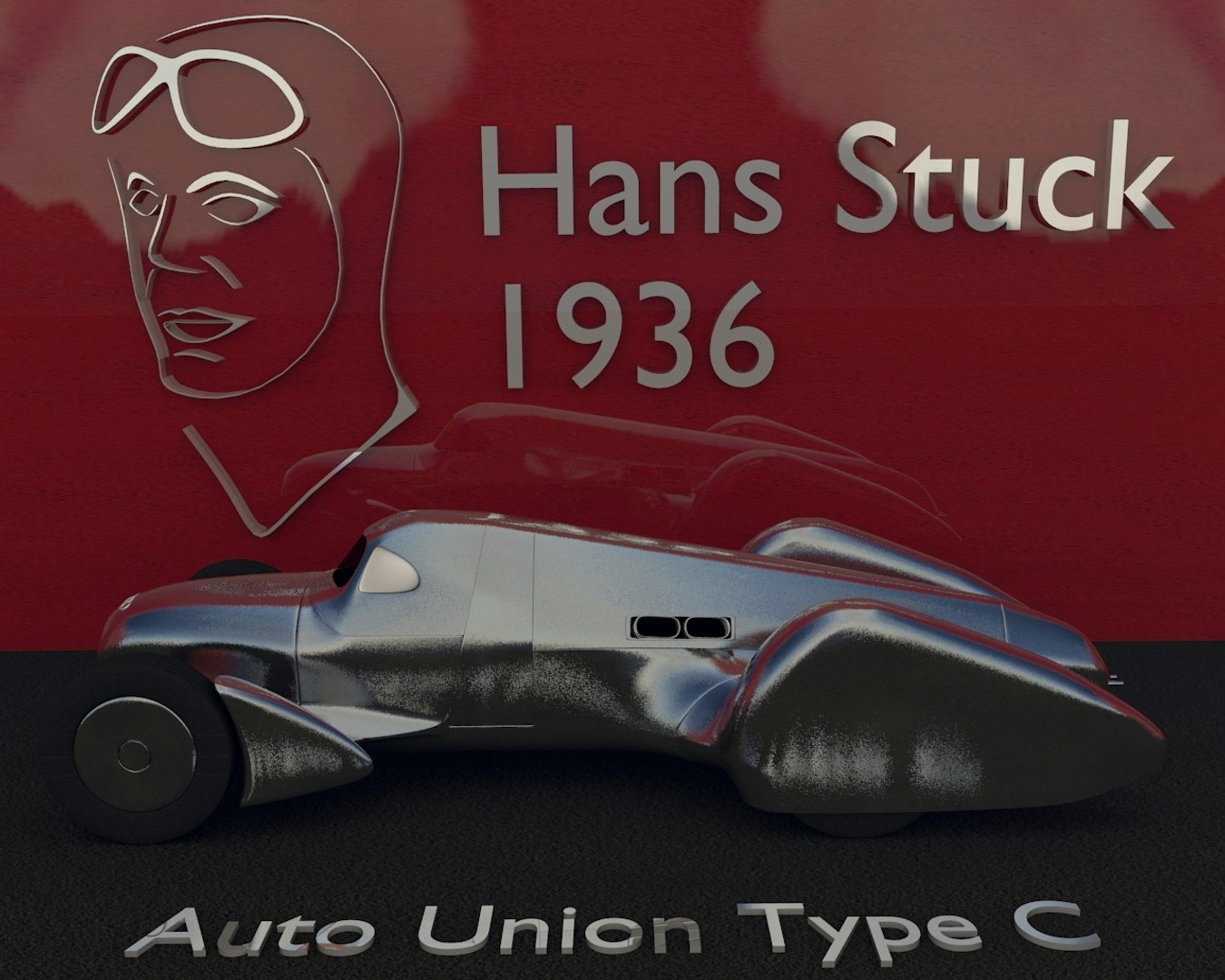 3d 1936 Auto Union Model