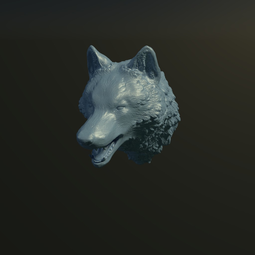 3d Model Of Wolf Head