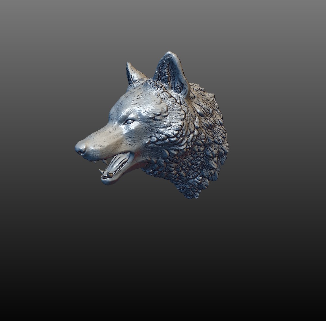 3d Model Of Wolf Head