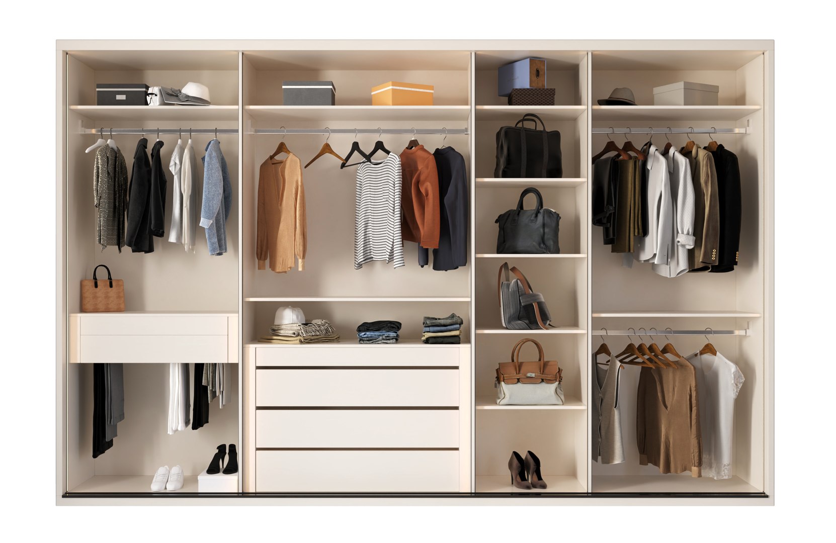 3D Sliding Door Wardrobe Model - TurboSquid 2228198