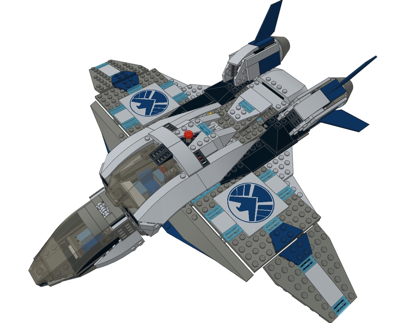 3d Lego Marvel Quinjet Model