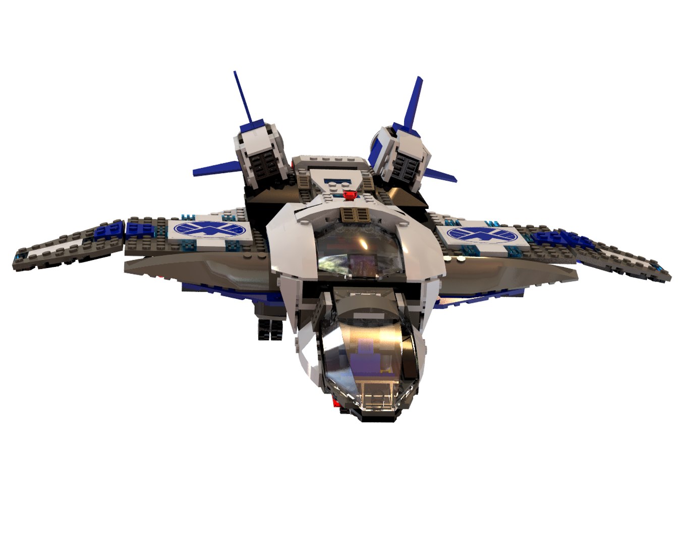 3d Lego Marvel Quinjet Model