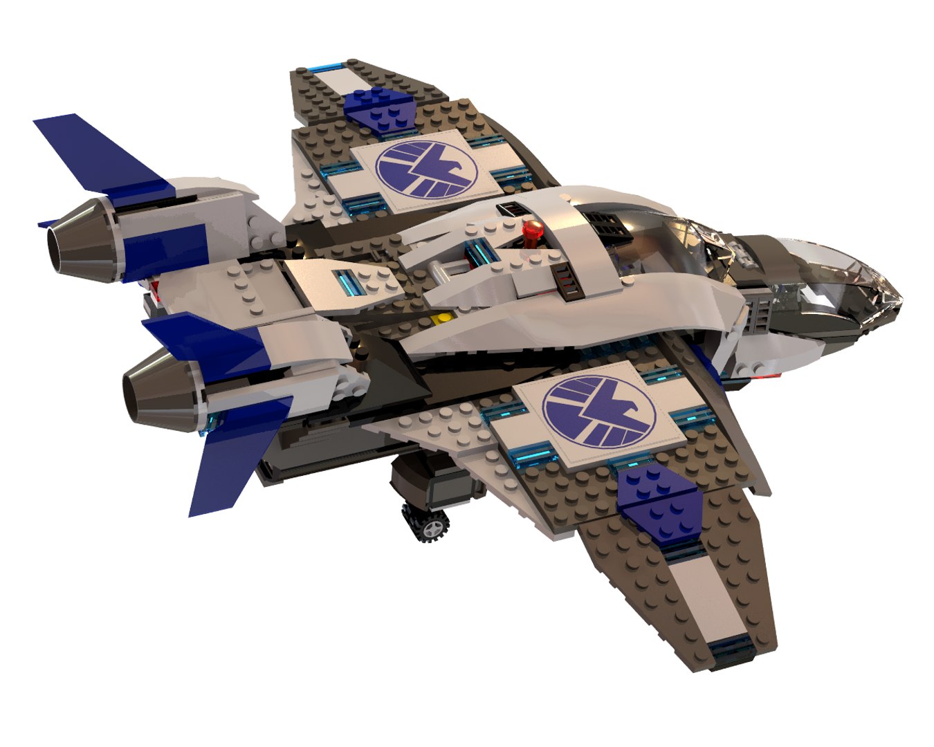 3d Lego Marvel Quinjet Model