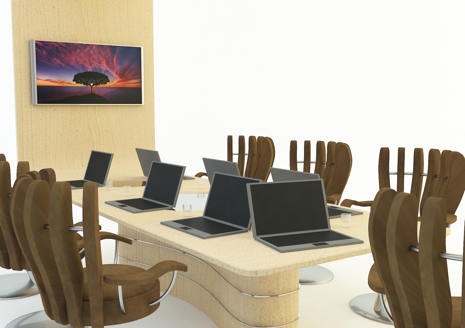 Office Meeting Table 3d Model 3D - TurboSquid 2067897