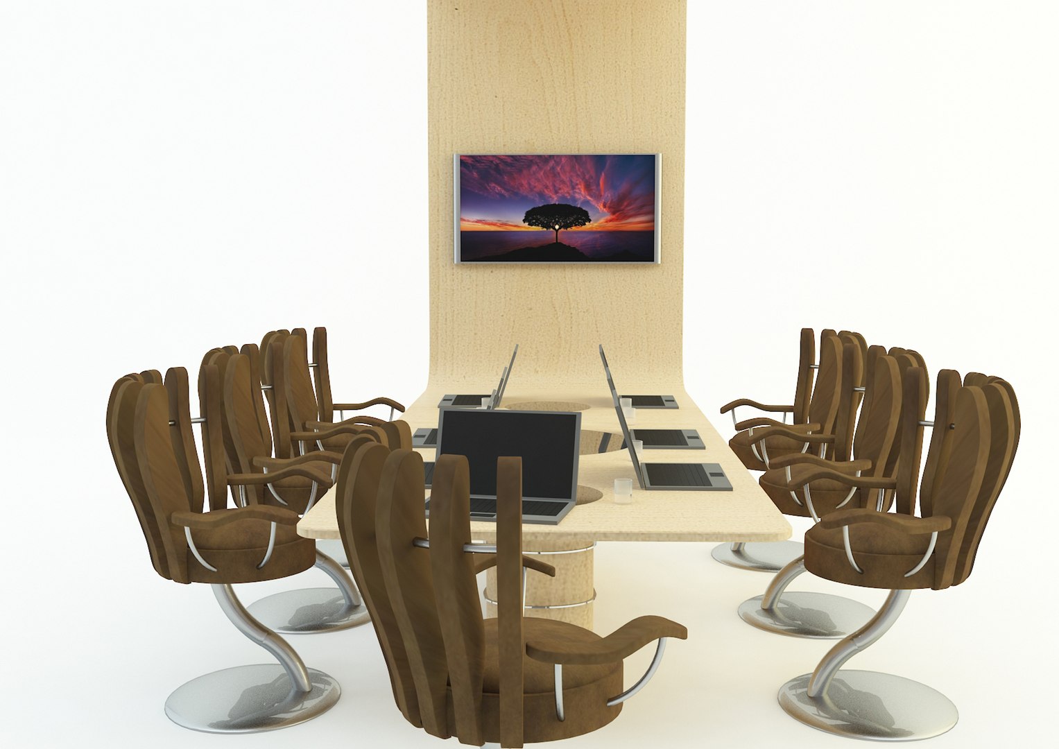 Office Meeting Table 3d Model 3D - TurboSquid 2067897