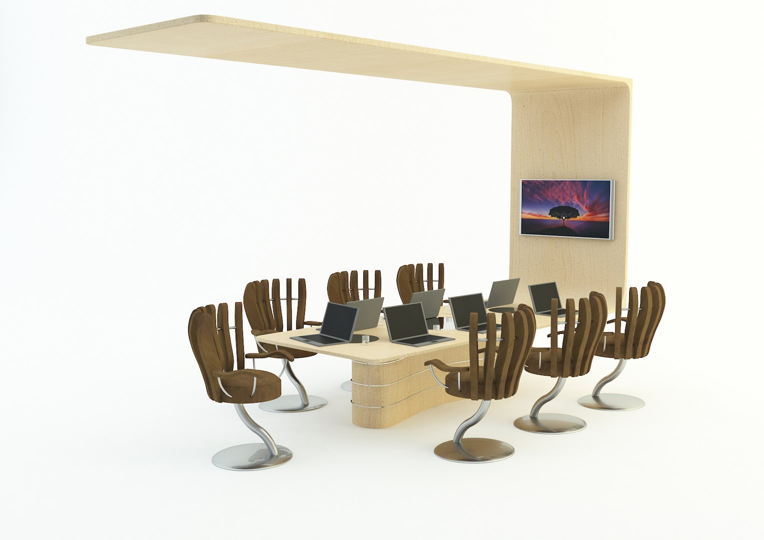 Office Meeting Table 3d Model 3D - TurboSquid 2067897