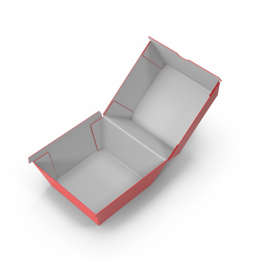 Burger Box Opened 3D Model - TurboSquid 1879067