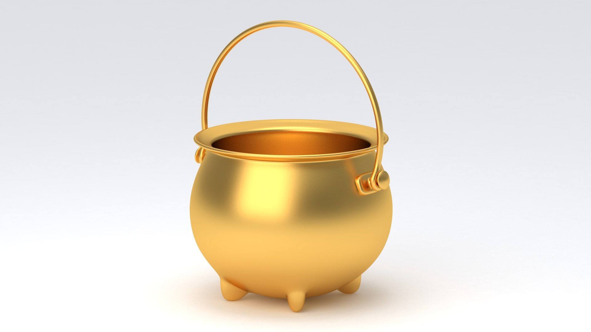 3D Gold Cauldron Model - TurboSquid 2171156