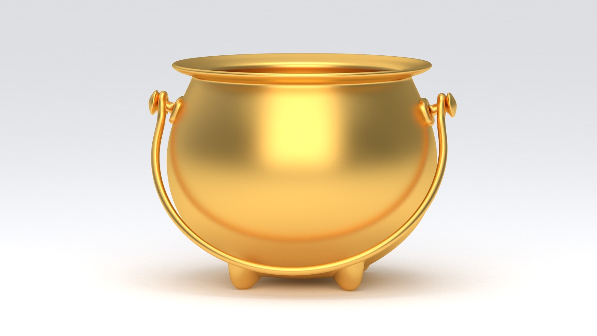 3D Gold Cauldron Model - TurboSquid 2171156