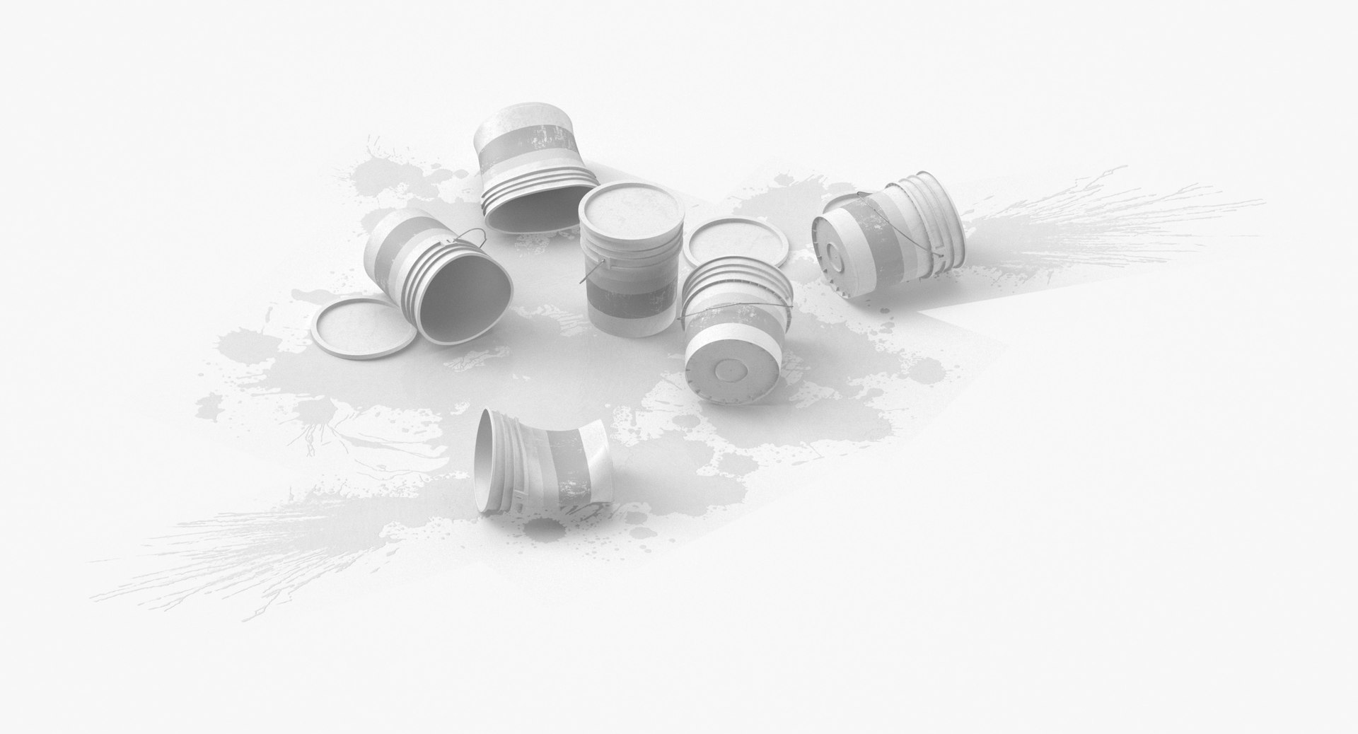 3D Paint Splatter Pile Small Medium And Large Model - TurboSquid 2035386