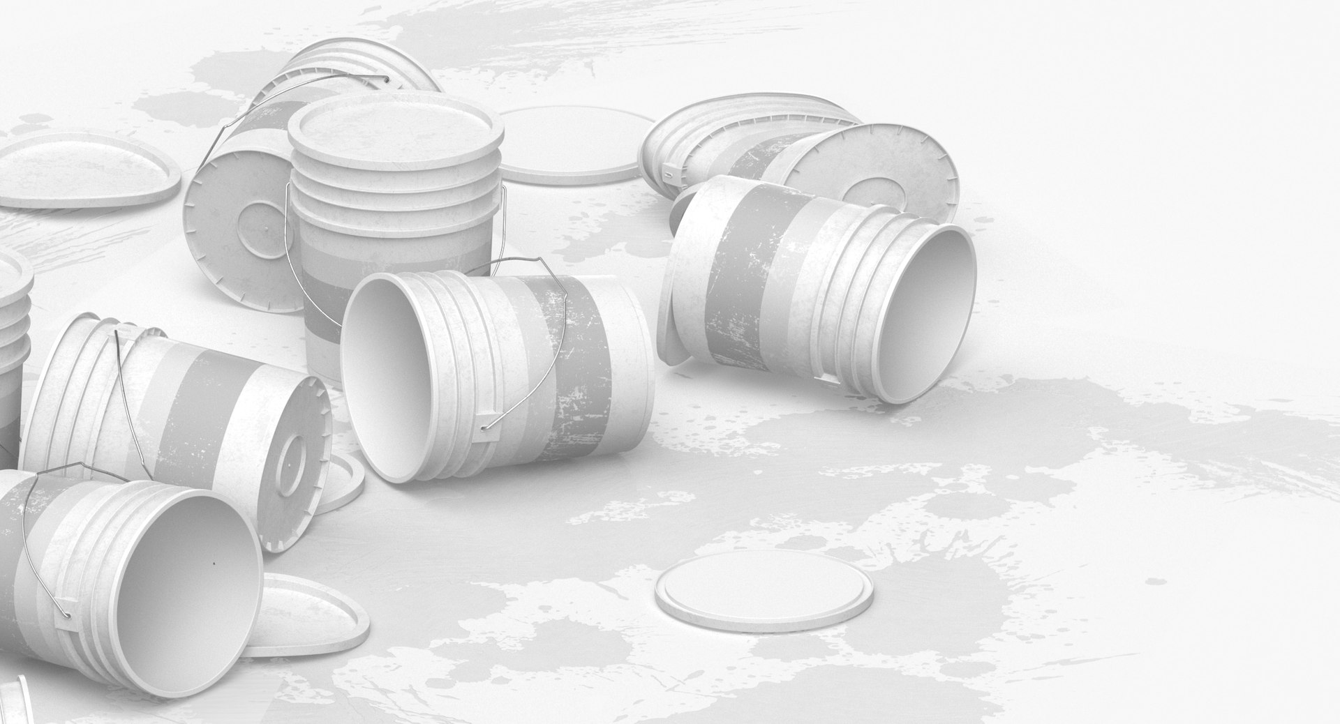 3D Paint Splatter Pile Small Medium And Large Model - TurboSquid 2035386