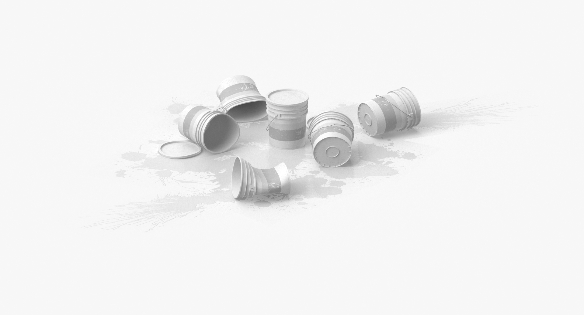 3D Paint Splatter Pile Small Medium And Large Model - TurboSquid 2035386