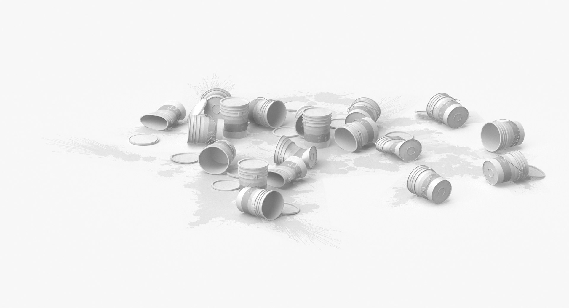 3D Paint Splatter Pile Small Medium And Large Model - TurboSquid 2035386