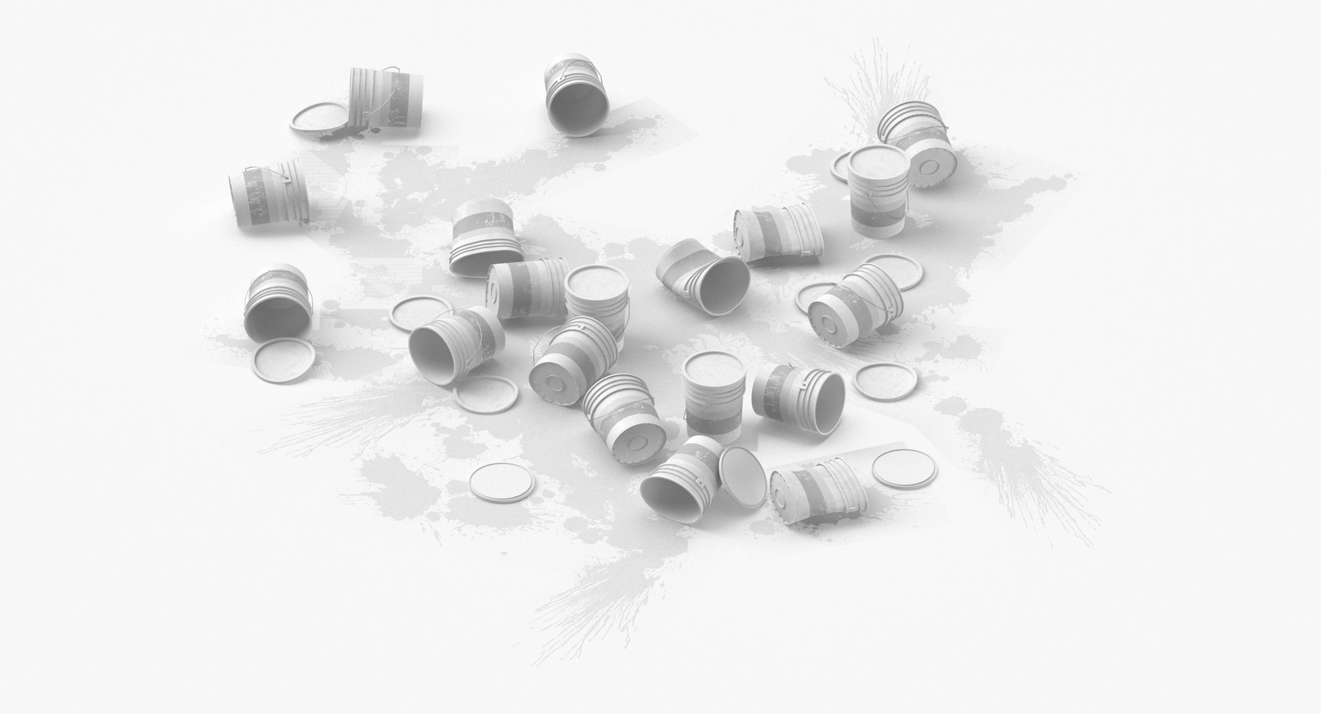 3D Paint Splatter Pile Small Medium And Large Model - TurboSquid 2035386