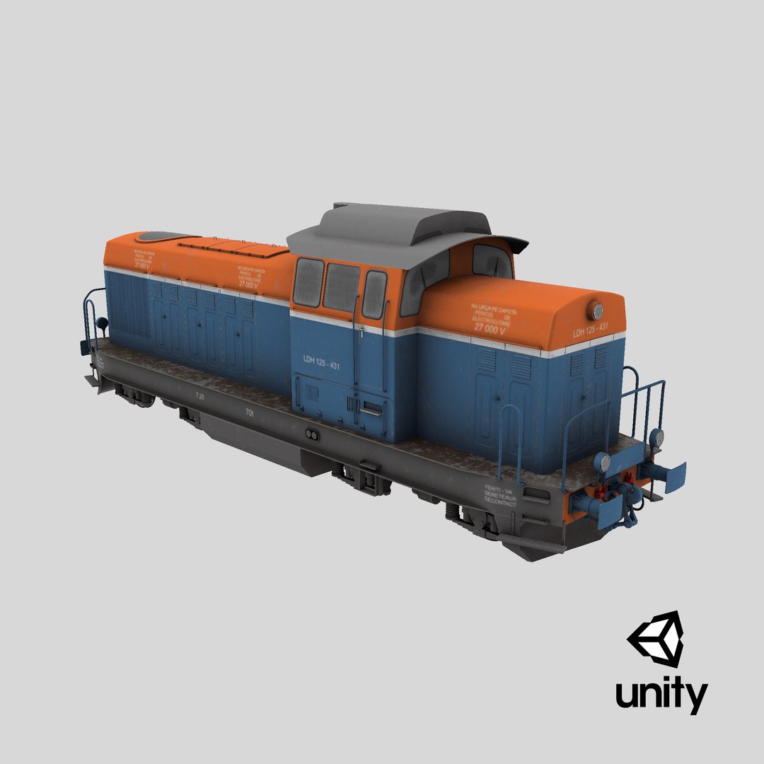 3D Locomotive Blue-orange - TurboSquid 2248382