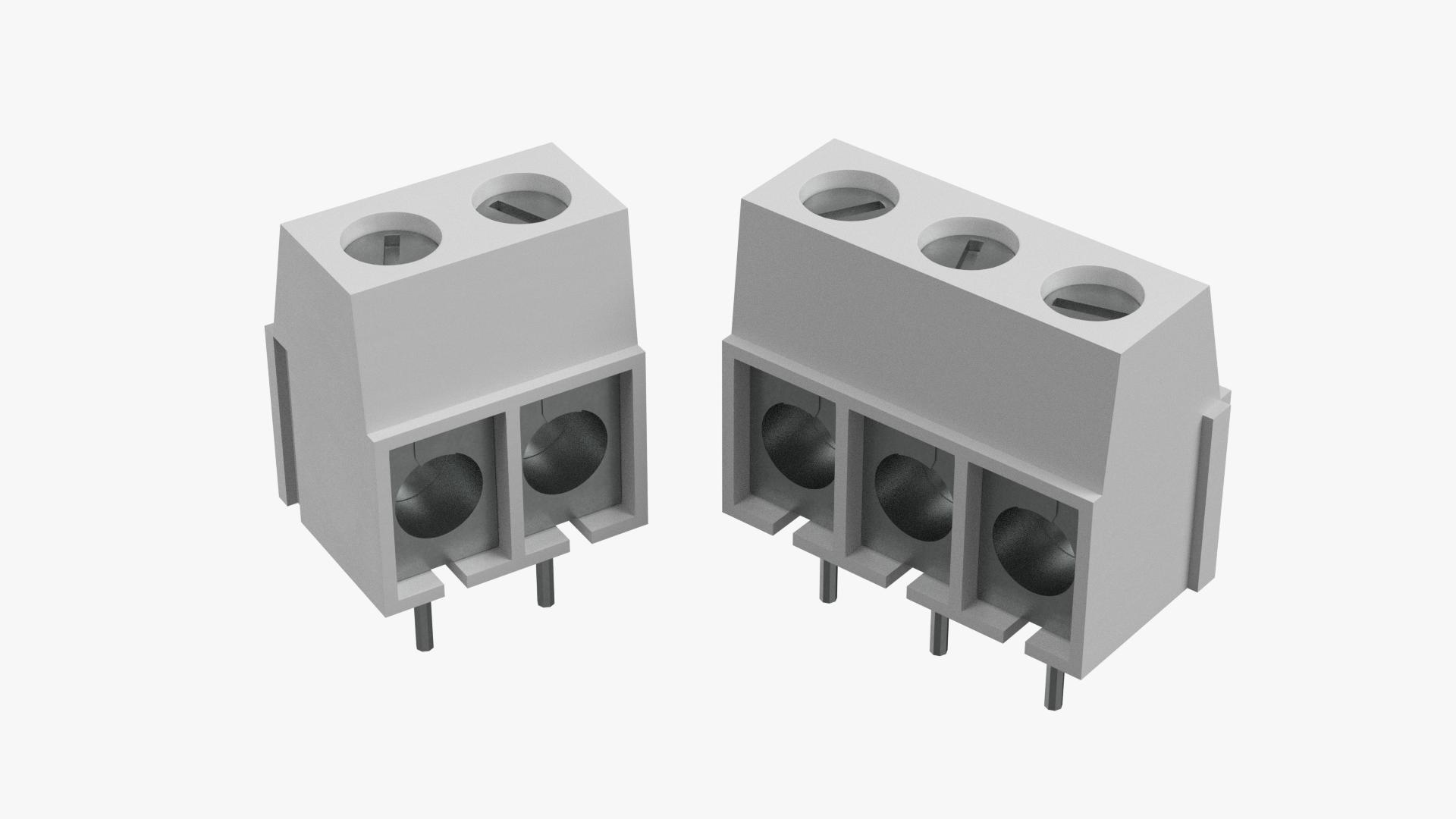 3D Board Mounted Screw Terminals - TurboSquid 1869178