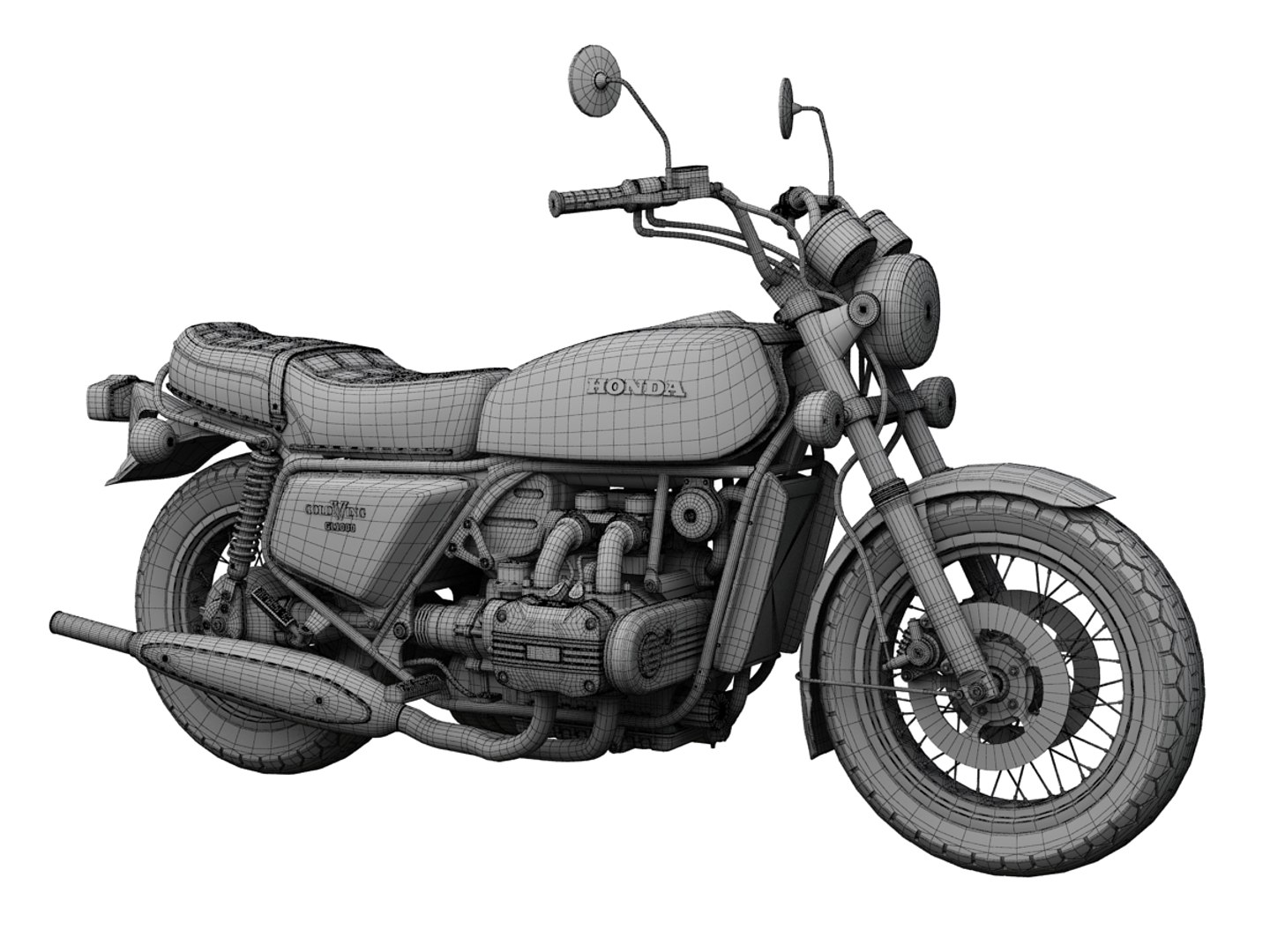 3d Honda Gl1000 Goldwing 1975