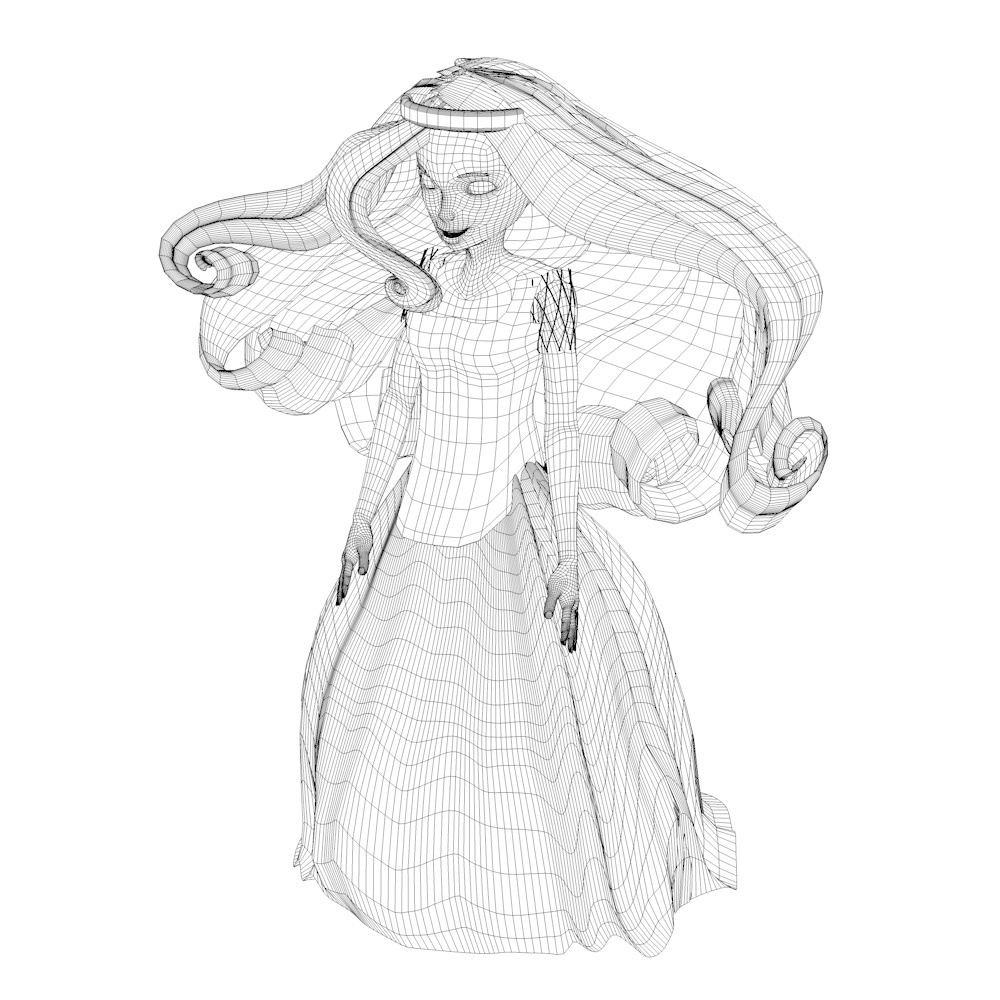 3d cartoon princess model