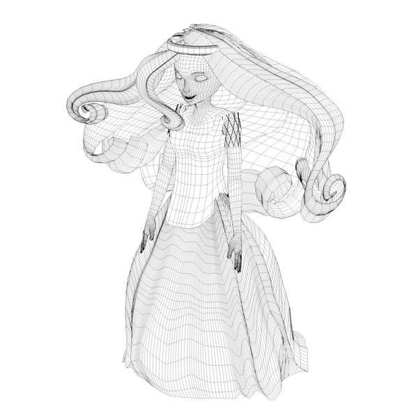 3d cartoon princess model