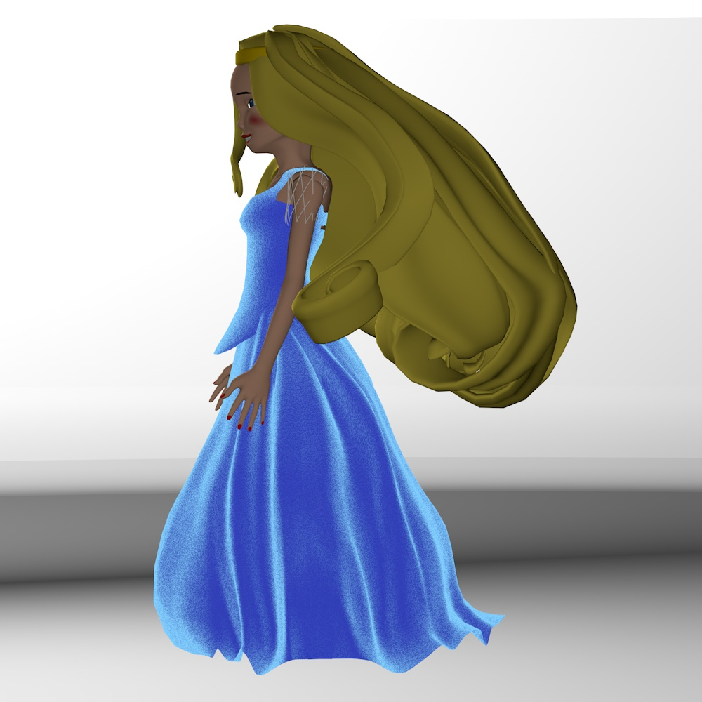3d cartoon princess model