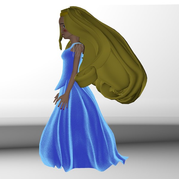 3d cartoon princess model