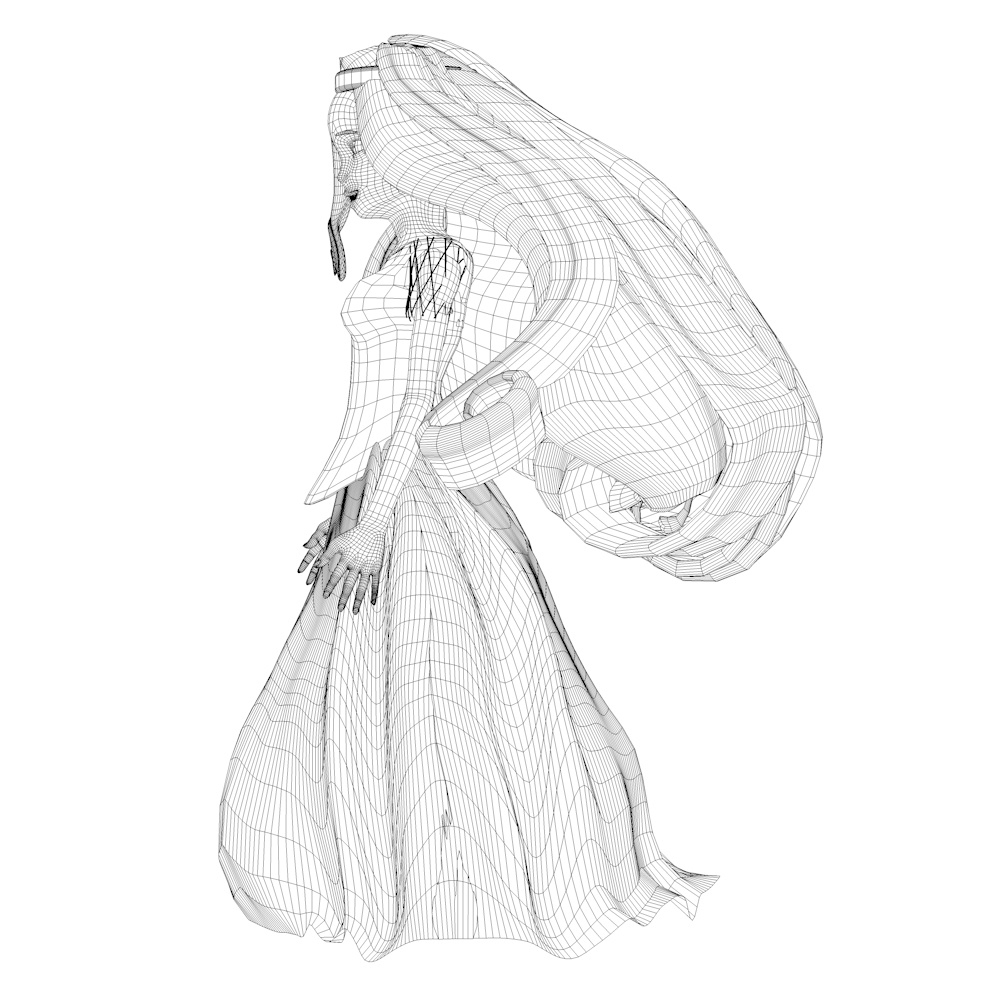 3d cartoon princess model