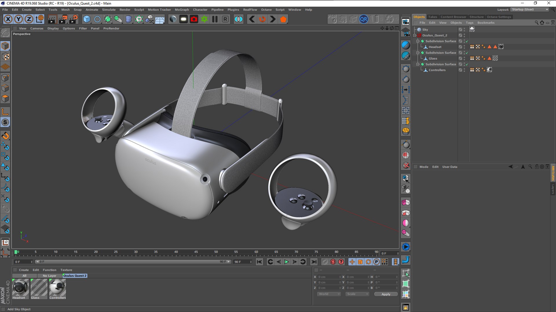 3D Oculus Quest 2 VR Headset with Controllers model - TurboSquid 1945705