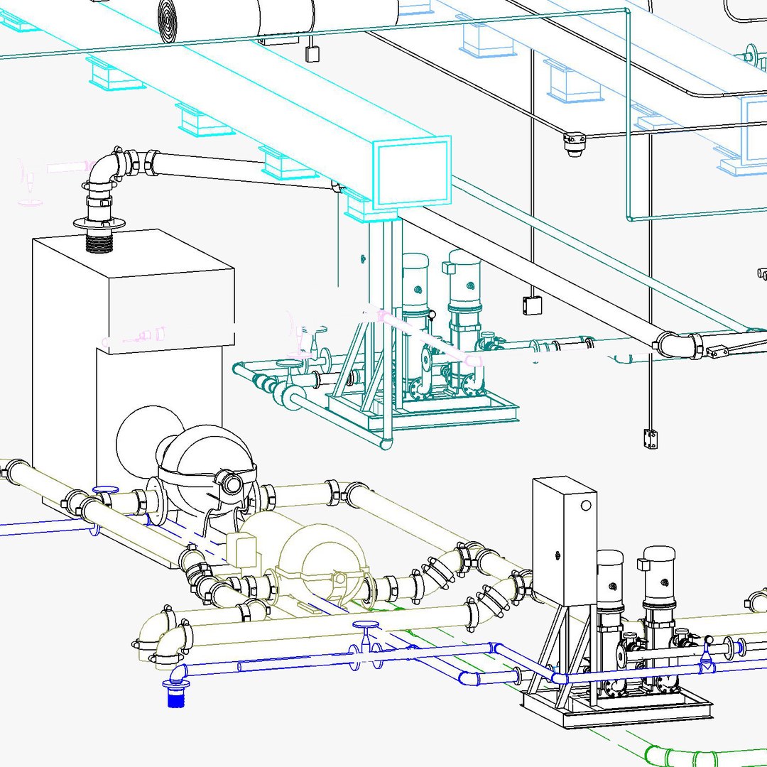 3D Revit MEP Systems For A Tower - TurboSquid 1880995