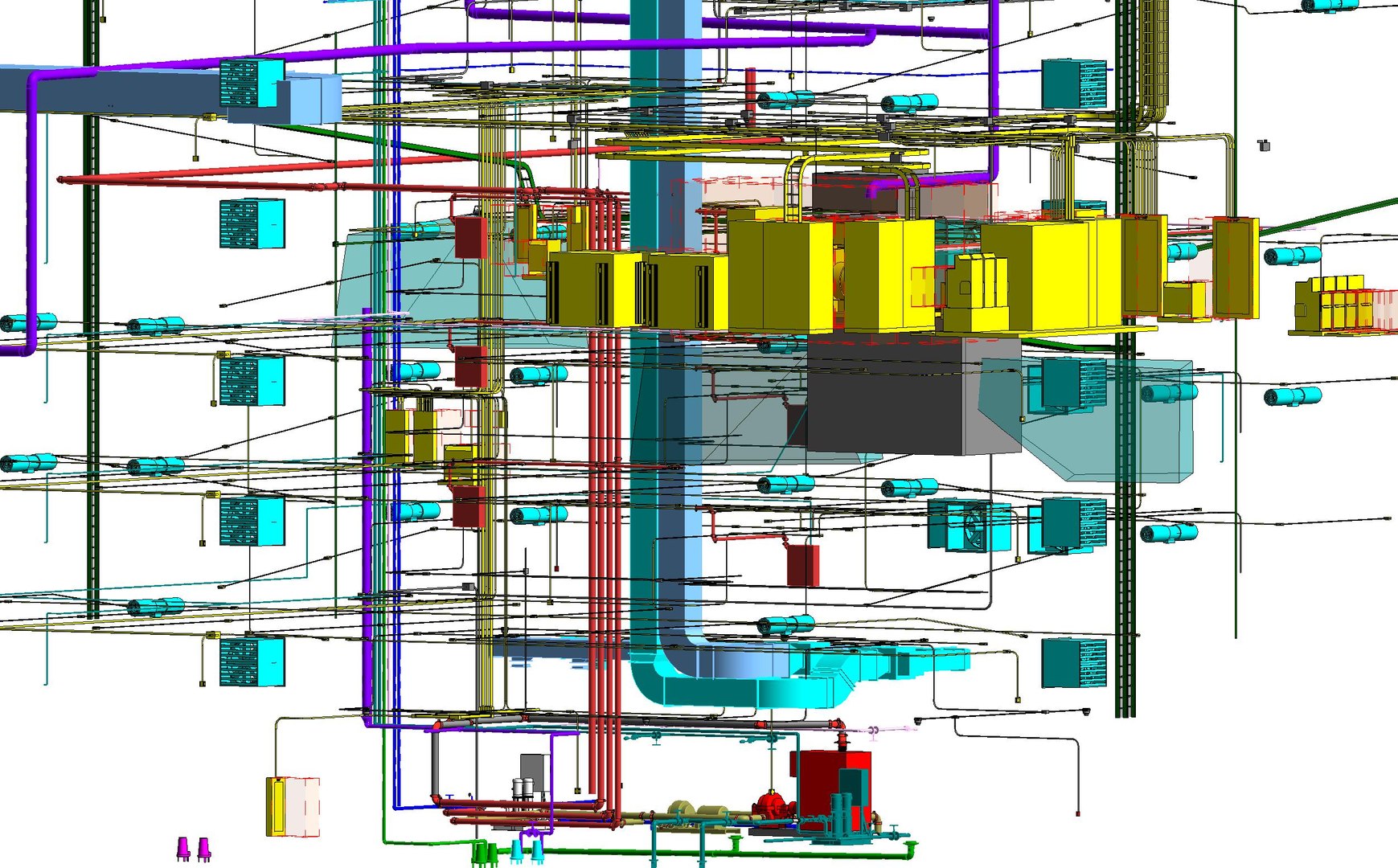 3D Revit MEP Systems For A Tower - TurboSquid 1880995