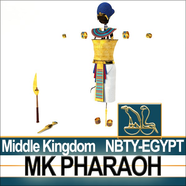3d model egyptian mk pharaoh props