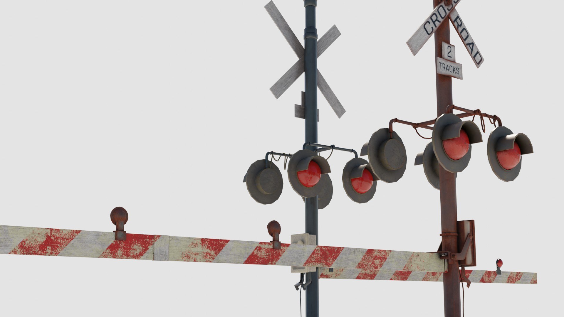 3D Railroad Crossing Gate with pbr textures - TurboSquid 1871682