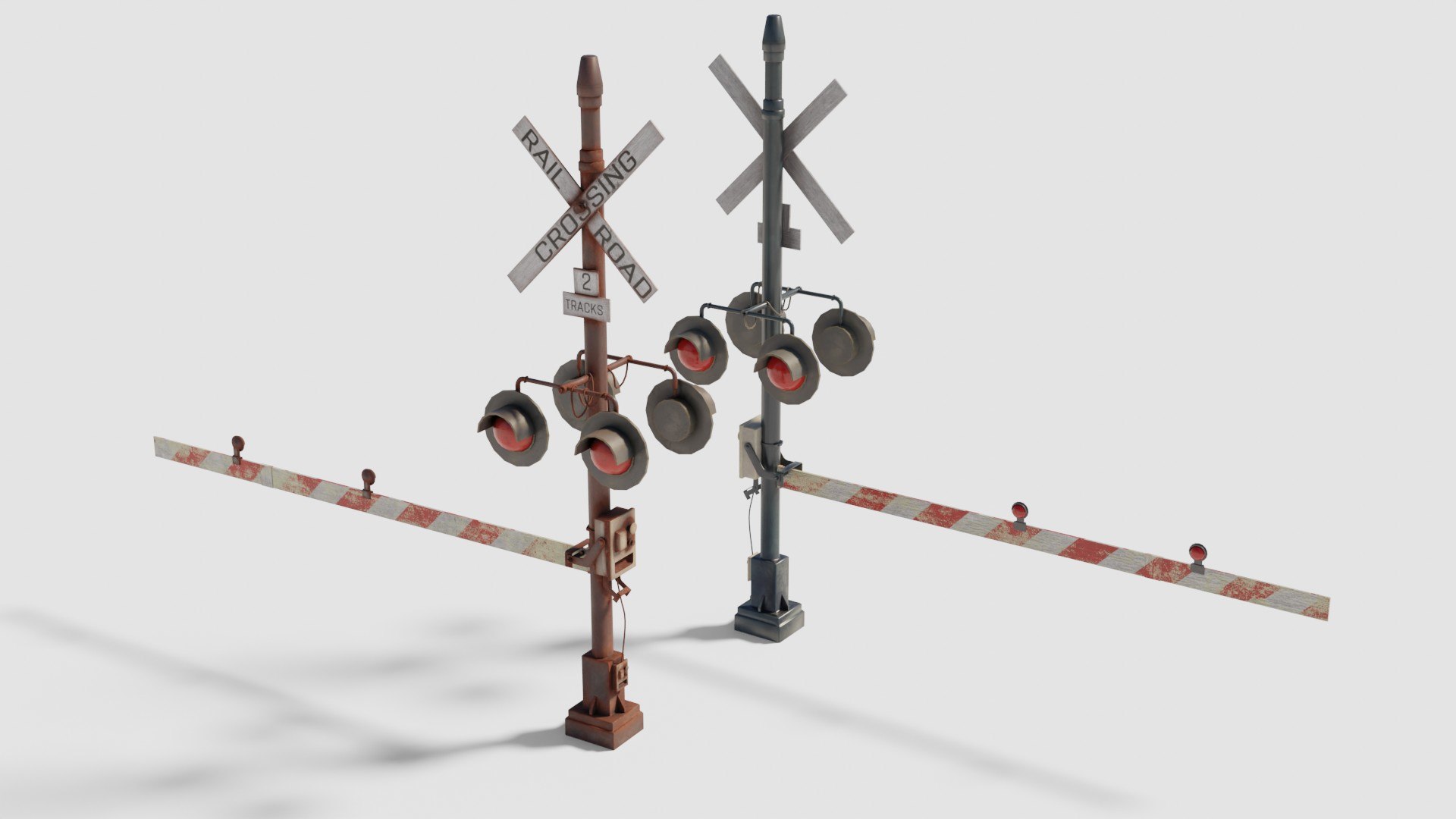 3D Railroad Crossing Gate with pbr textures - TurboSquid 1871682