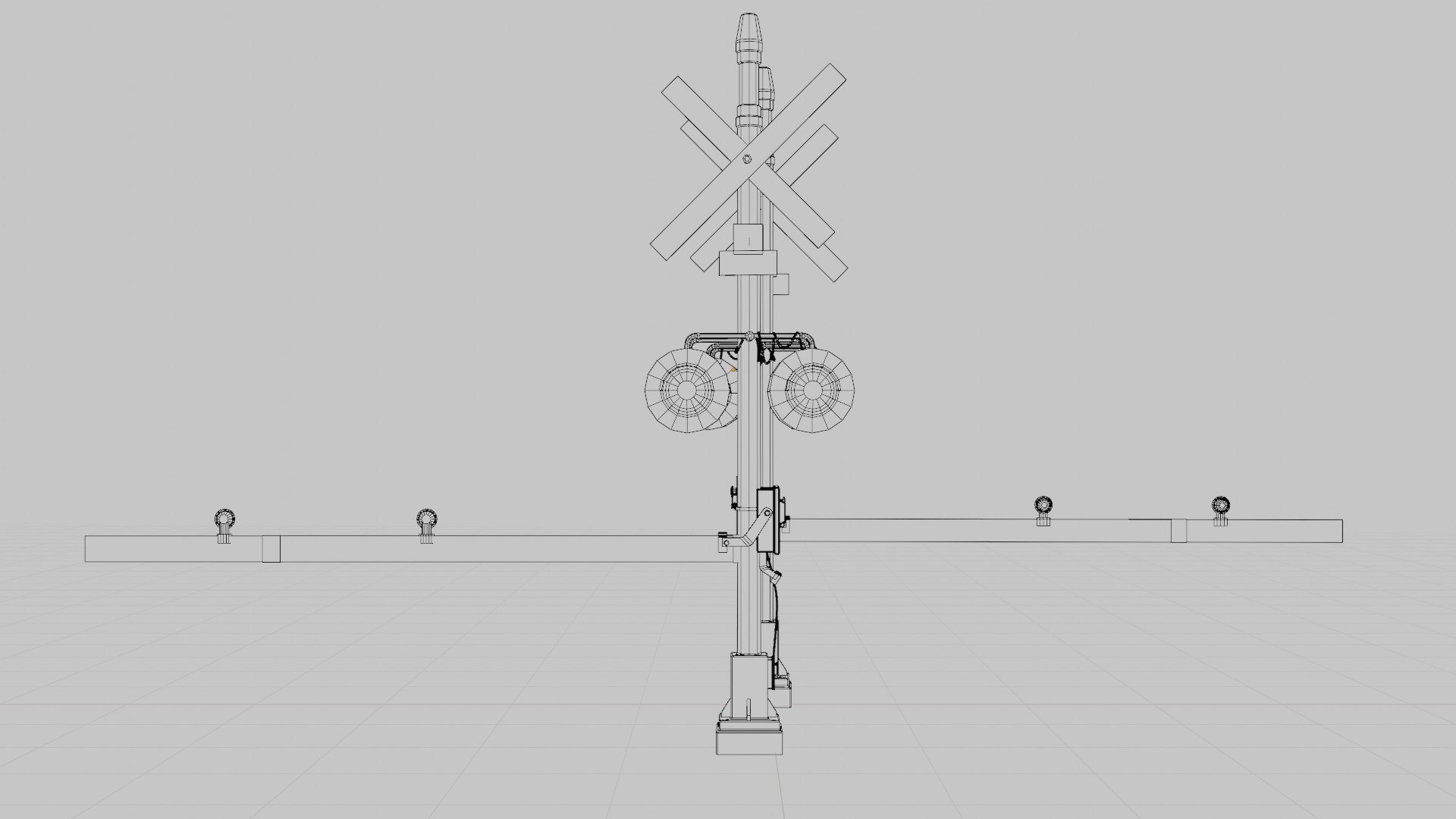 3D Railroad Crossing Gate with pbr textures - TurboSquid 1871682