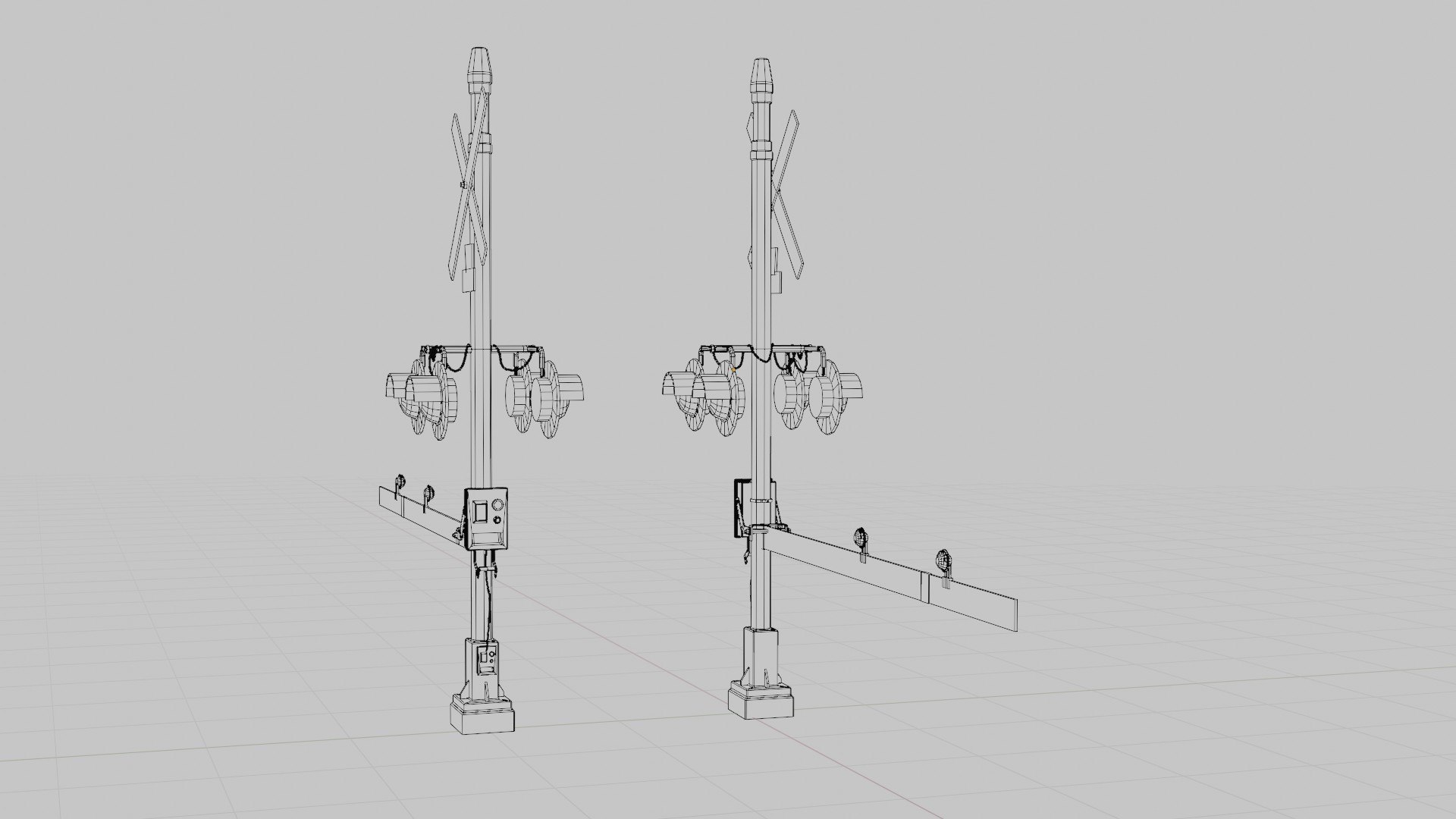 3D Railroad Crossing Gate with pbr textures - TurboSquid 1871682