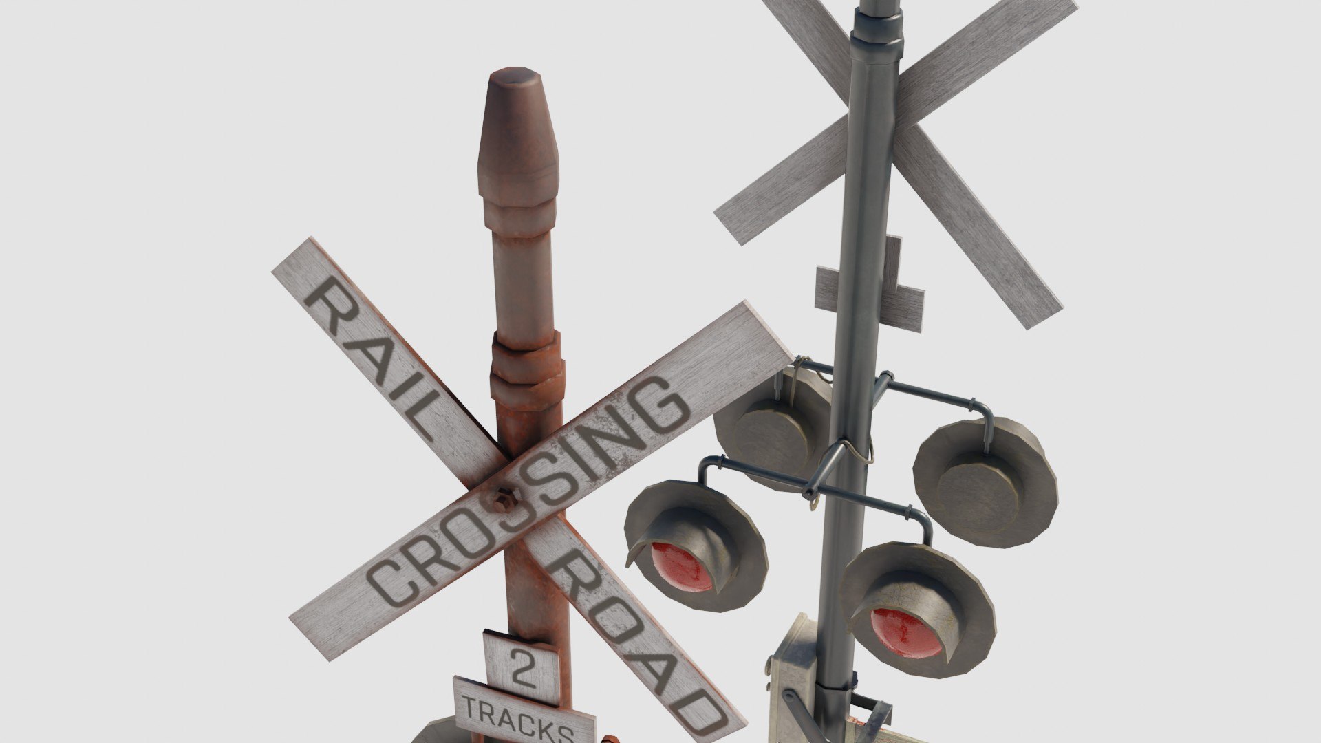 3D Railroad Crossing Gate with pbr textures - TurboSquid 1871682