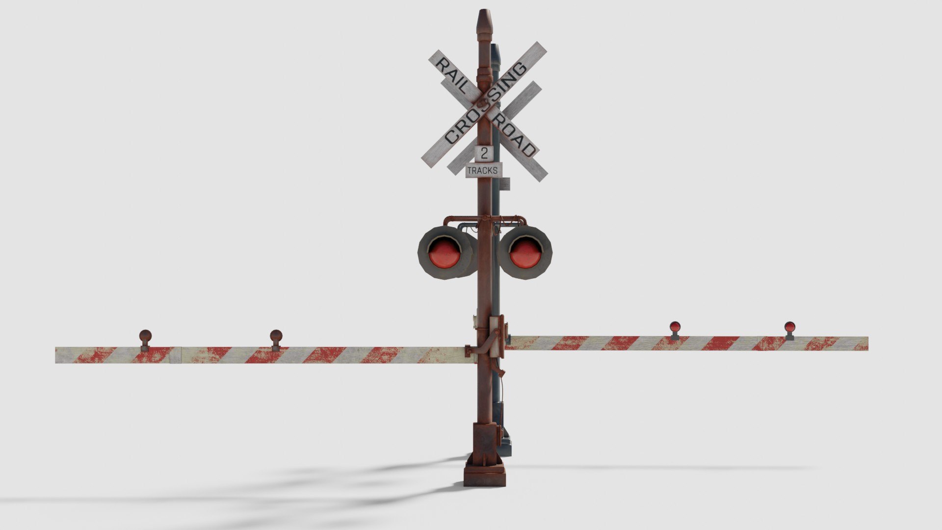 3D Railroad Crossing Gate with pbr textures - TurboSquid 1871682