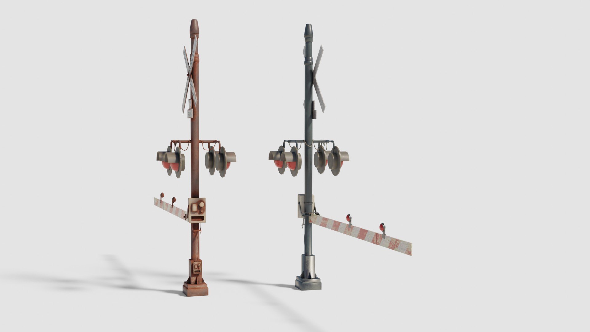 3D Railroad Crossing Gate with pbr textures - TurboSquid 1871682