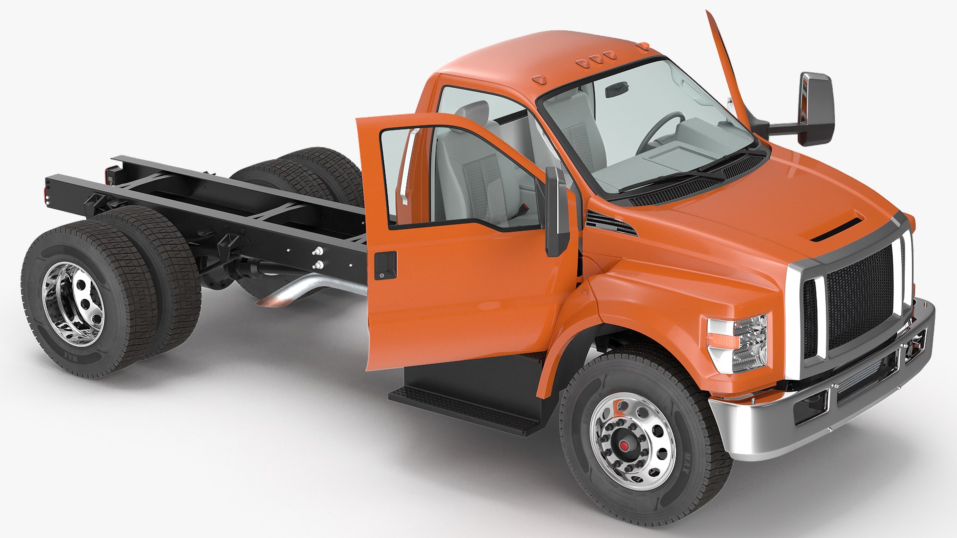 Crew cab chassis truck 3D model - TurboSquid 1505881