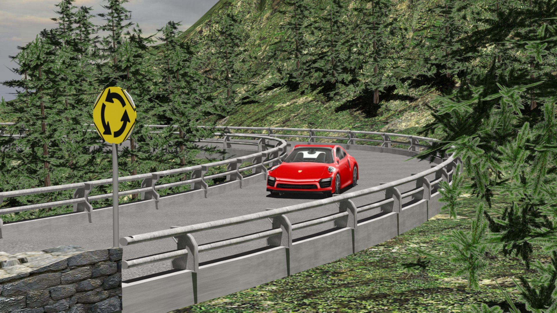 Highway Mountain Road 3D Model - TurboSquid 2039458