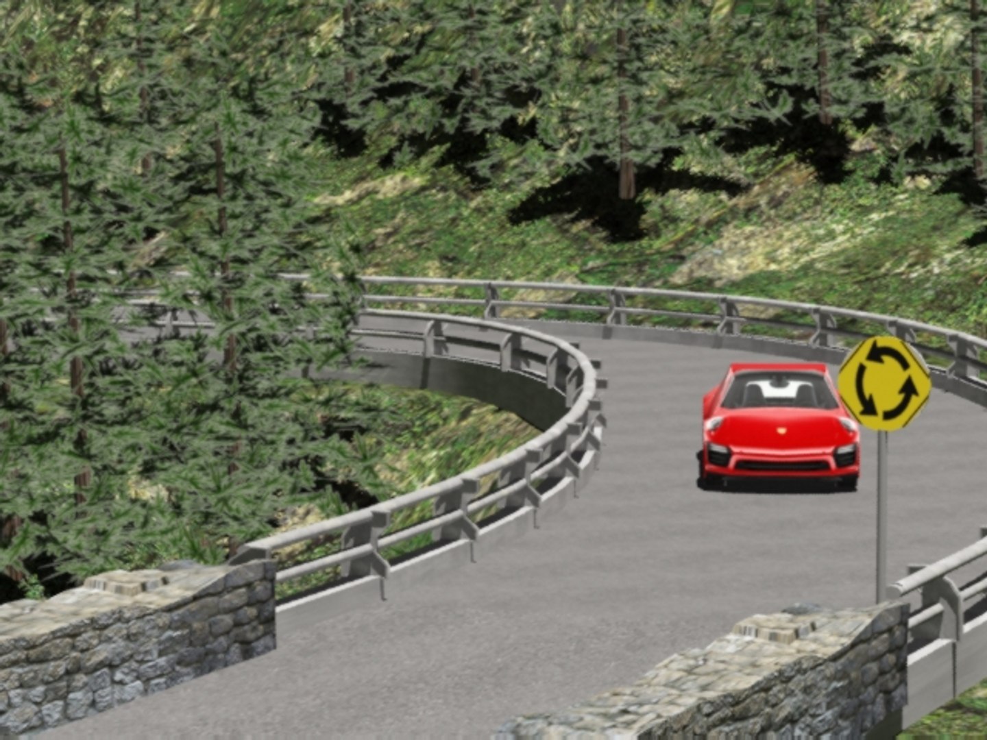 Highway Mountain Road 3D Model - TurboSquid 2039458
