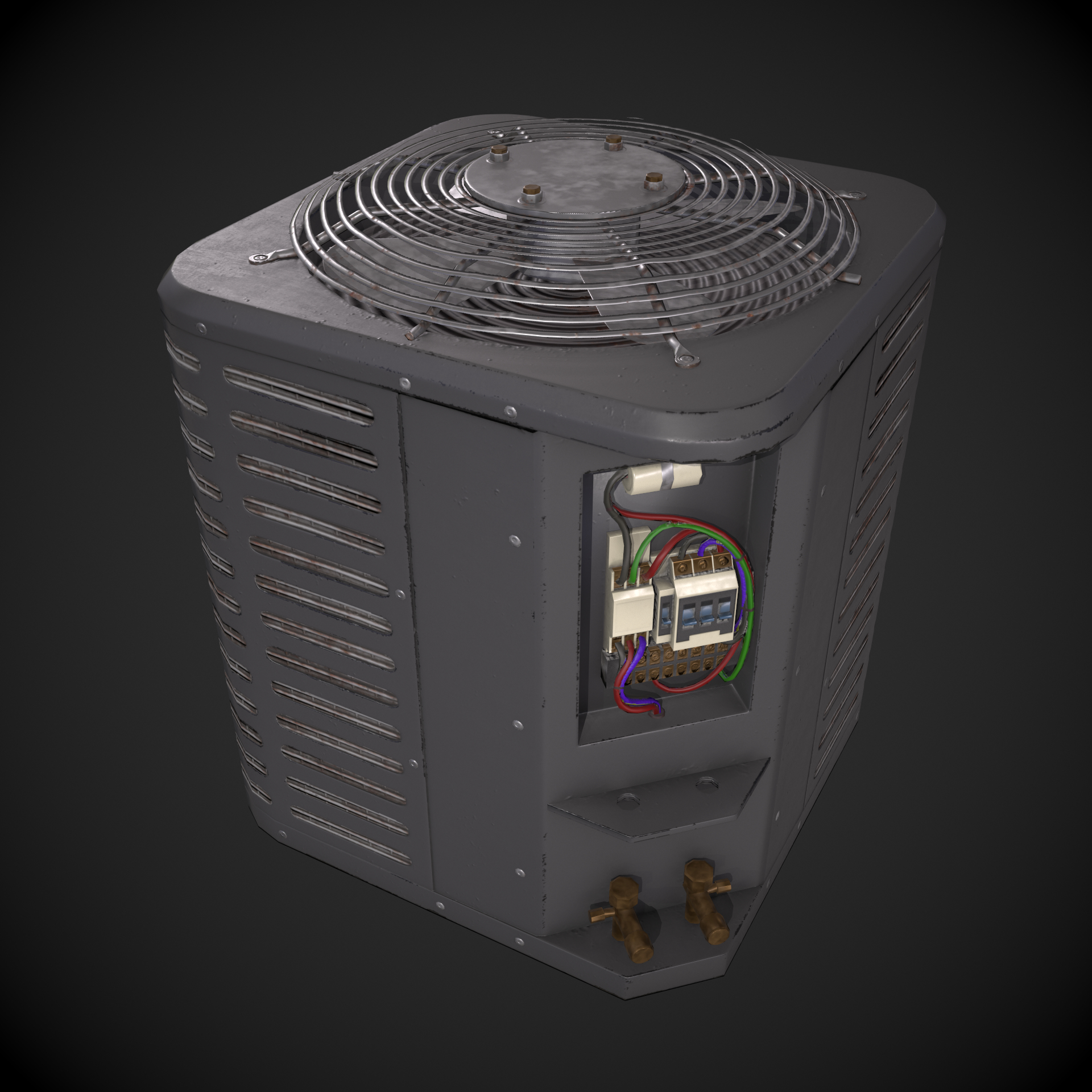 modelo 3d Unidad de condensador de aire acondicionado - TurboSquid 1950009