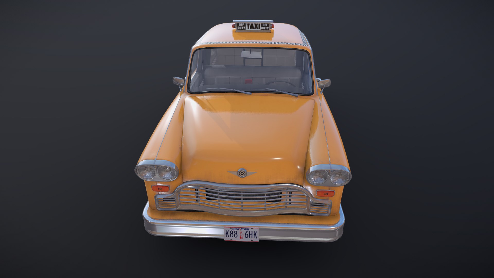 3D Yellow Taxi PBR - TurboSquid 1814227