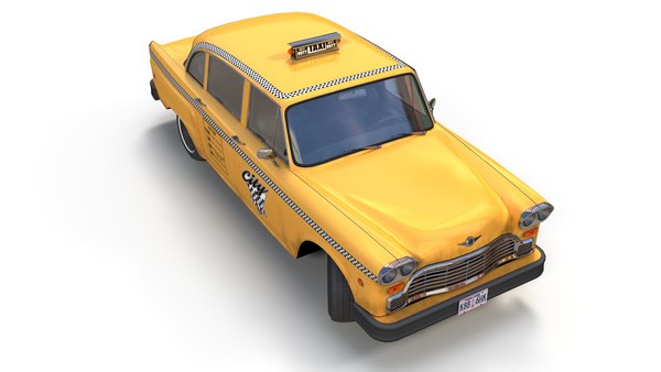 3D Yellow taxi PBR - TurboSquid 1814227