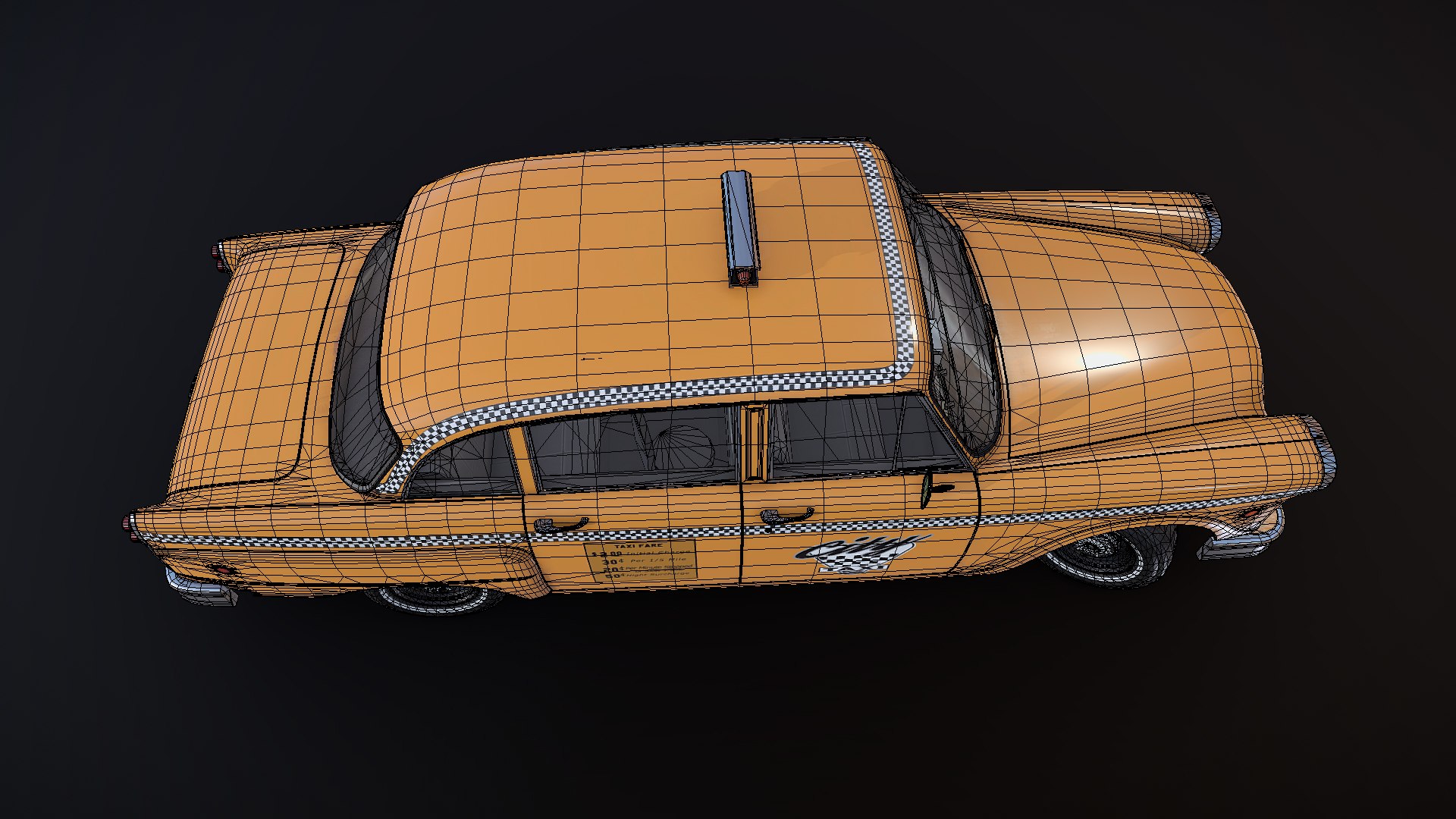 3D Yellow Taxi PBR - TurboSquid 1814227
