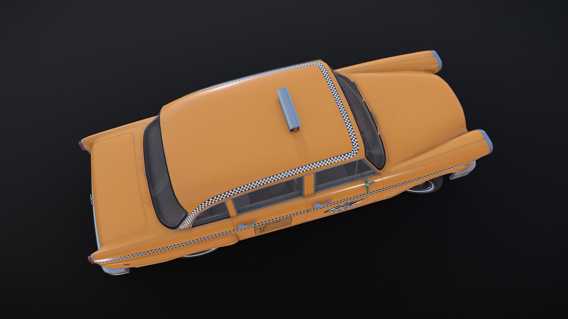 3D Yellow Taxi PBR - TurboSquid 1814227