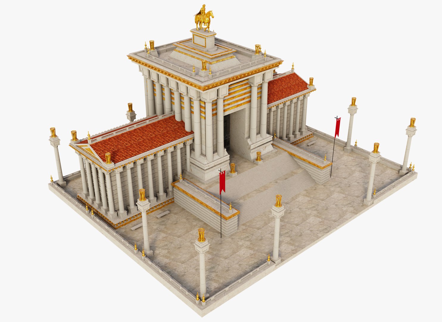 Fantasy Roman Temple 3D Model - TurboSquid 2291753